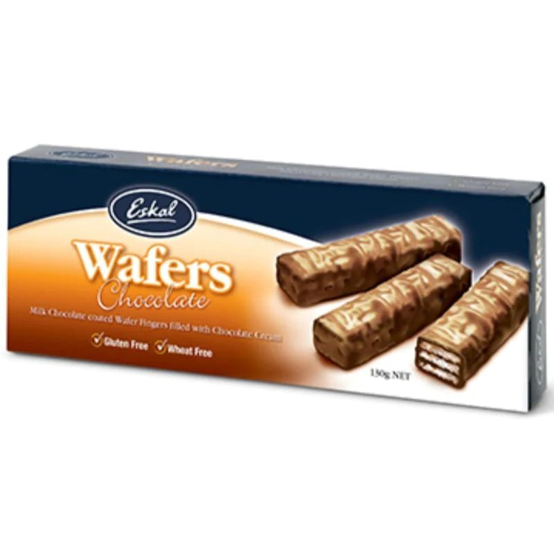 Eskal Chocolate Coated Wafers, Gluten Free, 130g – Low Sodium Foods