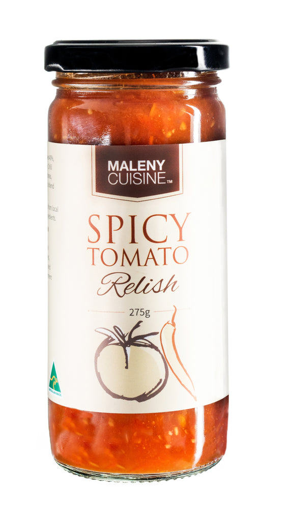 Maleny Cuisine Spicy Tomato Relish - 275g. Gluten Free – Low Sodium Foods